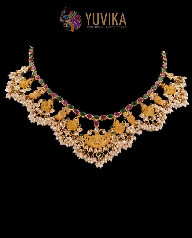 Gold 22k Necklace - Guthu Poosalu