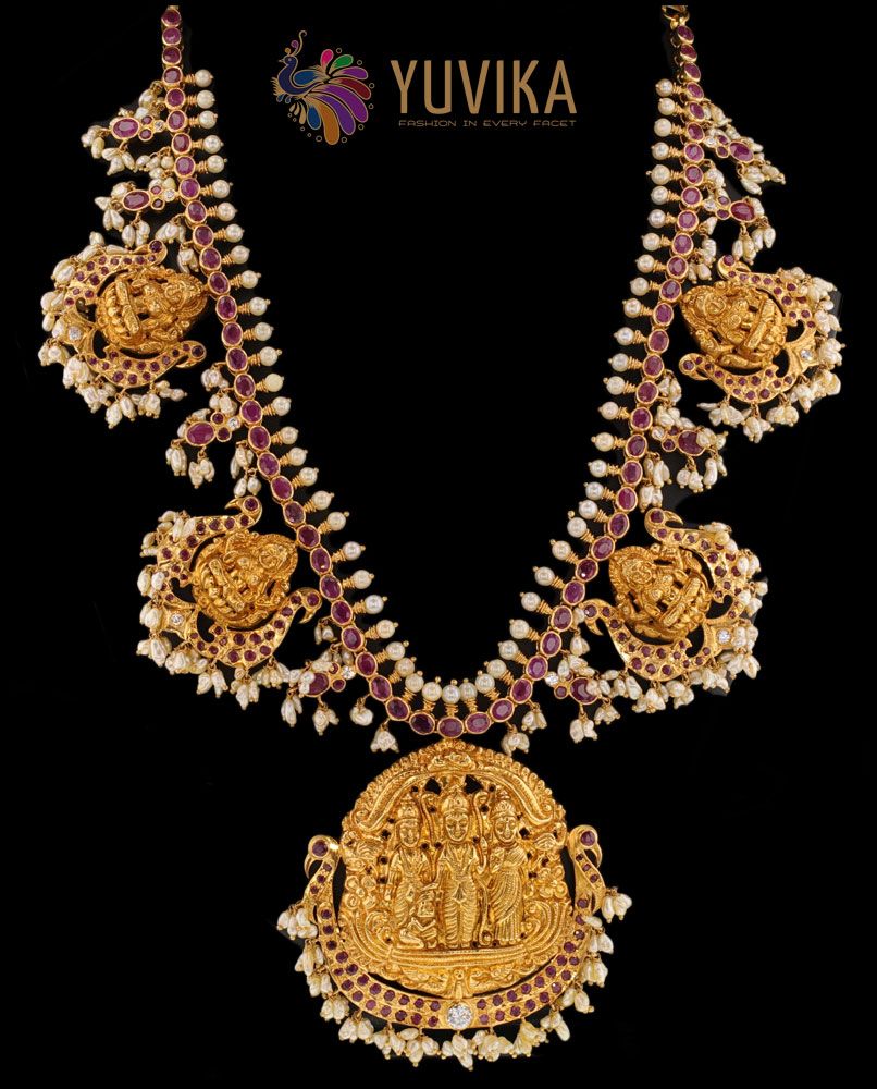 Gold 22k Necklace - Guthu Poosalu Haram